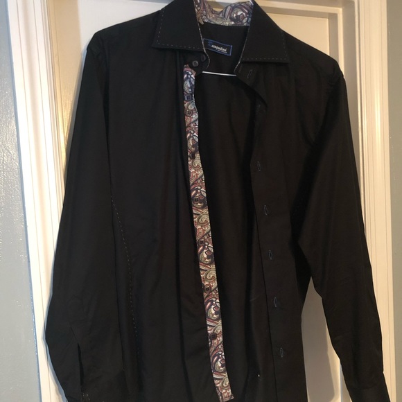 recognition | Shirts | Mens Recognition Black Button Down Dress Shirt ...